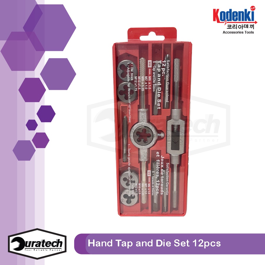Jual Adjustable Hand Tap and Dies Set 12 / 20 Pcs - Alat Snai dan Tap ...