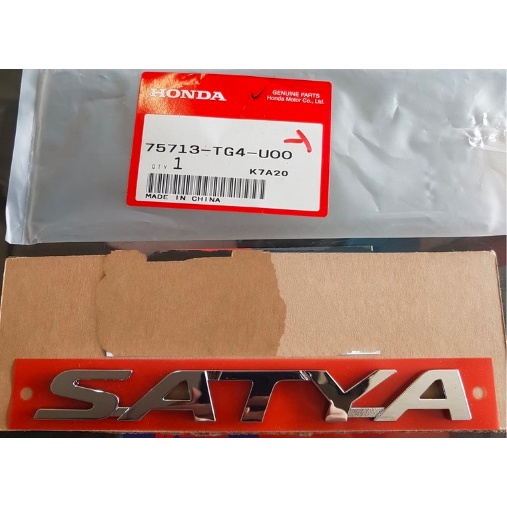 Jual Emblem atau Logo SATYA Honda Brio Original terpercaya | Shopee ...