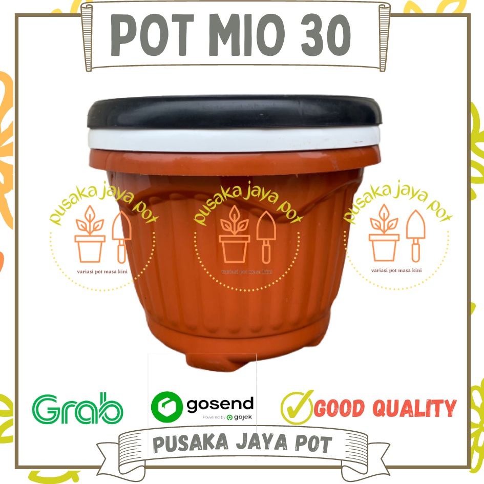 Jual Pot Shallom Mio 30 Putih Hitam Merah BataTerracota Terracotta ...