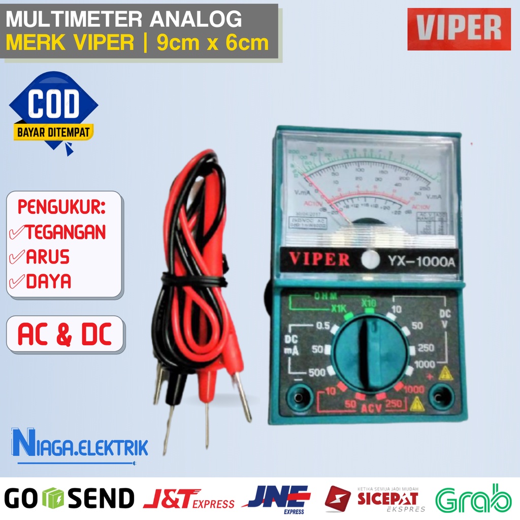 Jual Avo meter minimalis multimeter multitester analog kecil merk viper ...