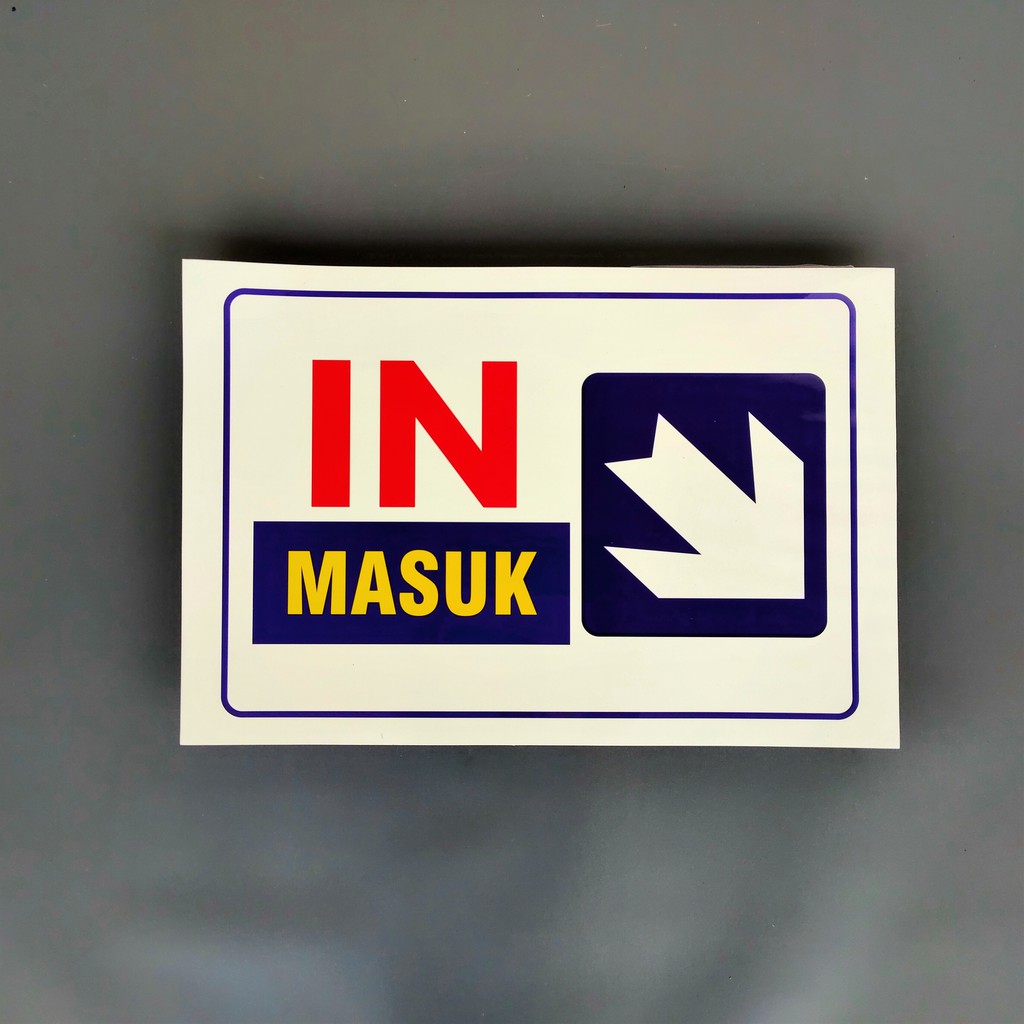 Jual Stiker Masuk/in | Stiker Vinyl Penanda Masuk | Stiker Penanda Anak ...