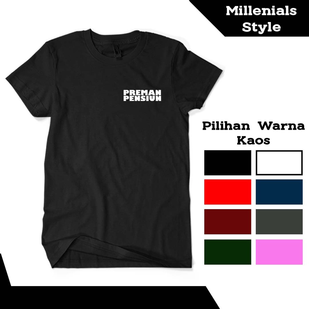 Jual Kaos Pria Preman Pensiun Logo Dada Baju Desain Tulisan Kata ...