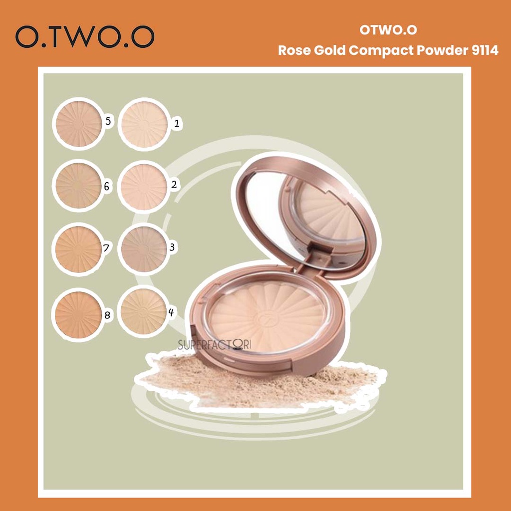 Jual (READYSTOCK) O.TWO.O Rose Gold Compact Powder 9114 | Shopee Indonesia