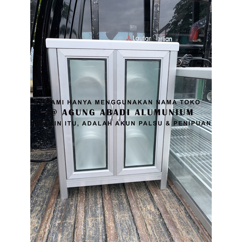 Jual lemari rak piring alumunium tertutup ukuran mini | Shopee Indonesia