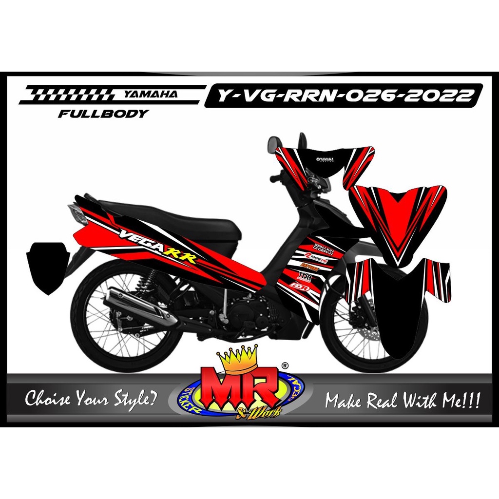 Jual Racing Decal Stiker Motor Yamaha Vega RR FullBody Terbaru ...