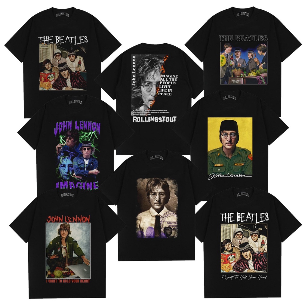 Jual Tshirt - The Beatles Series Parodi | Kaos Band | John Lennon | BAJU MUSIK METAL ROCK ...