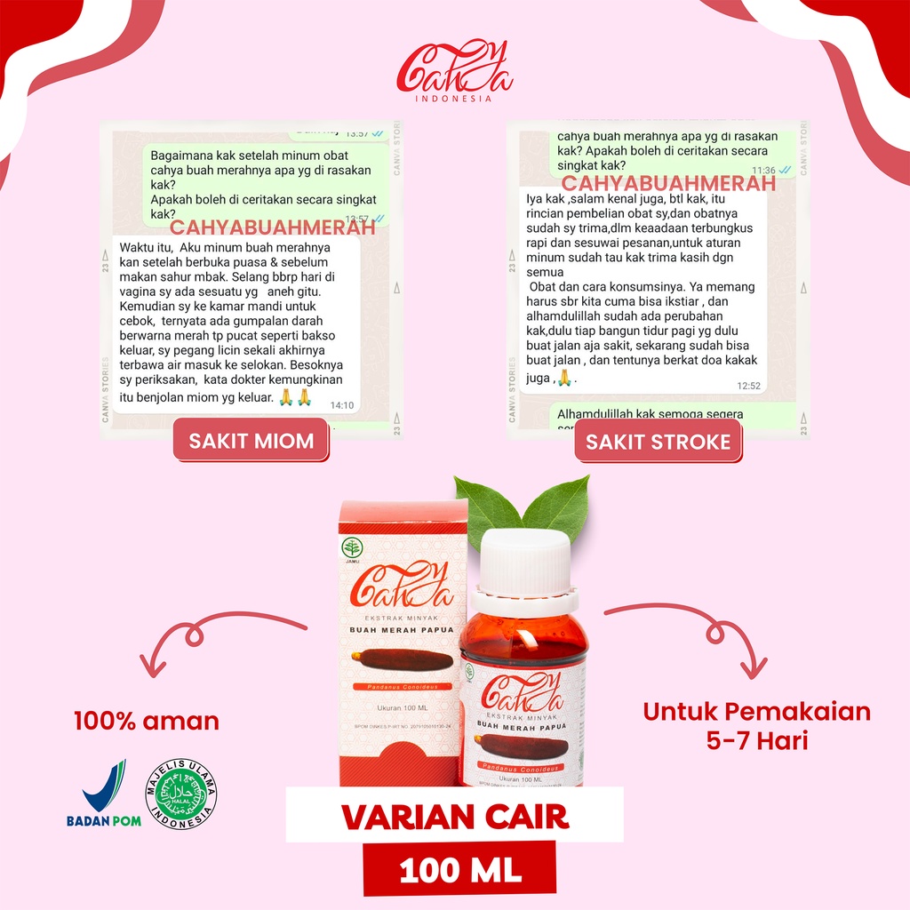 Jual BUAH MERAH PAPUA CAIR 100 ML ASLI GARANSI Cahya Herbal Obat Ampuh ...