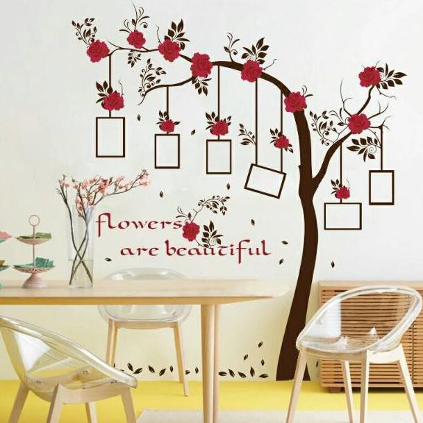 Jual Ob2Code RELIZA WALL STICKER / STICKER DINDING POHON FOTO ROSE TREE ...