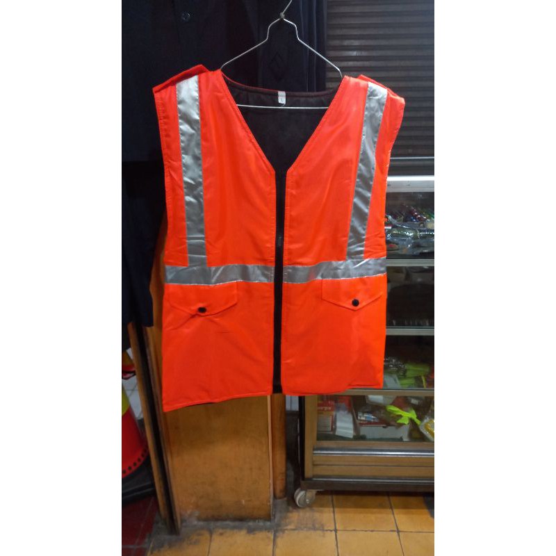 Jual rompi proyek bahan parasit ready warna oren dan hijau size lengkap ...