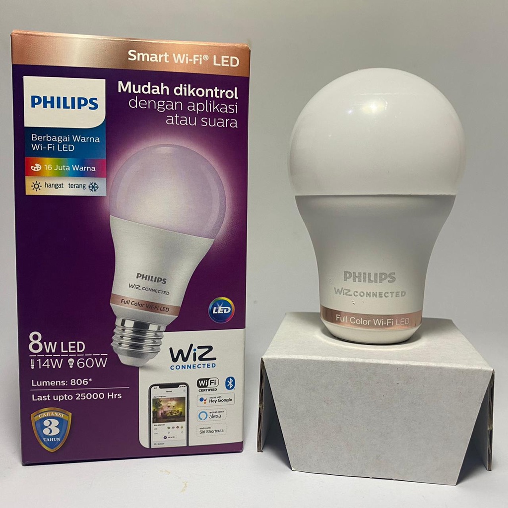 Jual Philips Smart LED Wiz Full Color 8 Watt / Lampu Wifi / Lampu smart | Shopee Indonesia