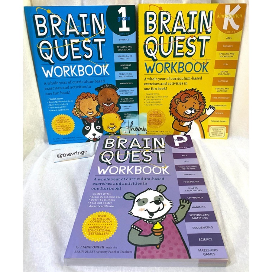 Jual Brain Quest Workbook Preschool Kindergarten First Grade Book ...