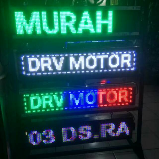 Jual RUNNING TEXT UKURAN 20 X 100 CM WARNA BEBAS PILIH | Shopee Indonesia