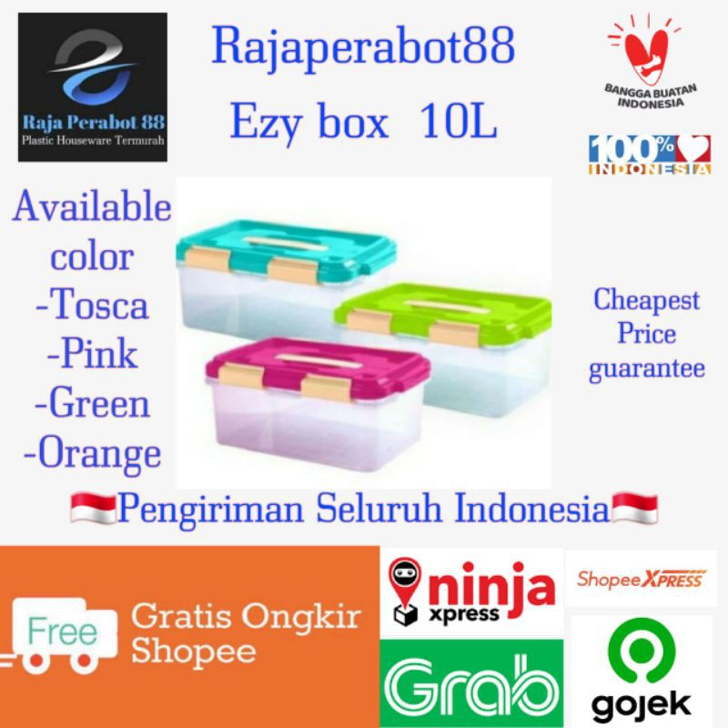 Jual Container Box Ezy cb 10 Titanium Box Biggy Food Grade Mini ...