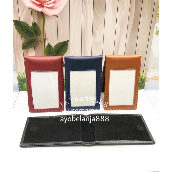 Jual Name tag id card holder dompet saku dimpet lipat magnet | Shopee ...