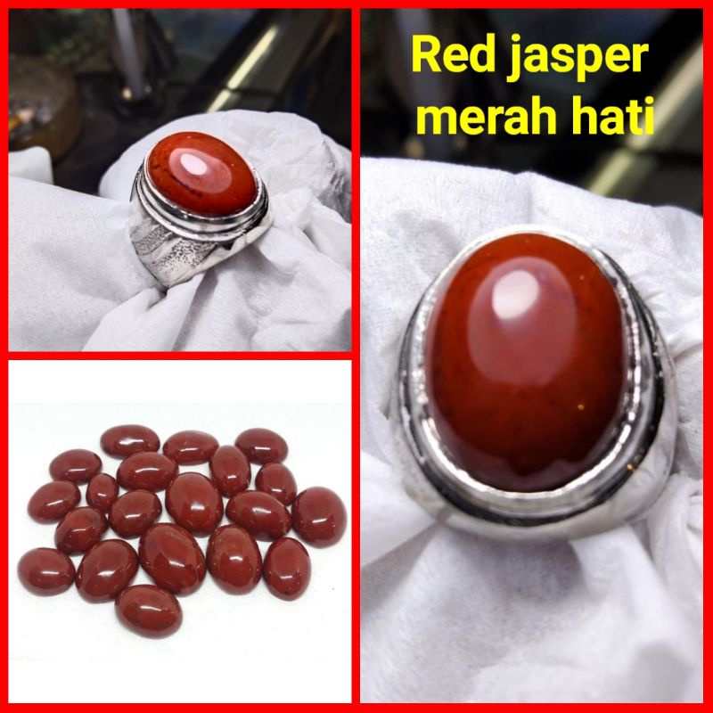 Jual Batu cincin akik red jasper merah hati | Shopee Indonesia