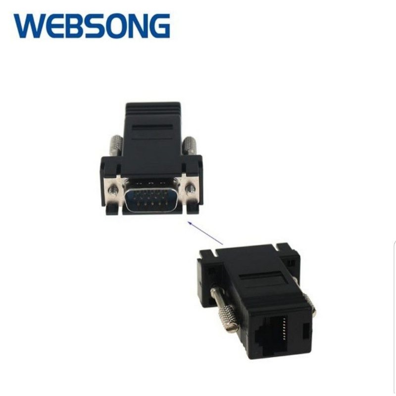 Jual Connector VGA Male to LAN RJ45 Female Websong | Shopee Indonesia