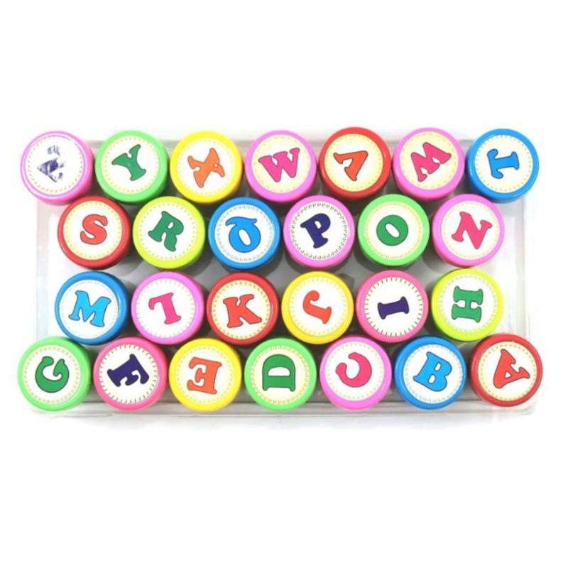 Jual alphabet stamp. stempel huruf anak | Shopee Indonesia