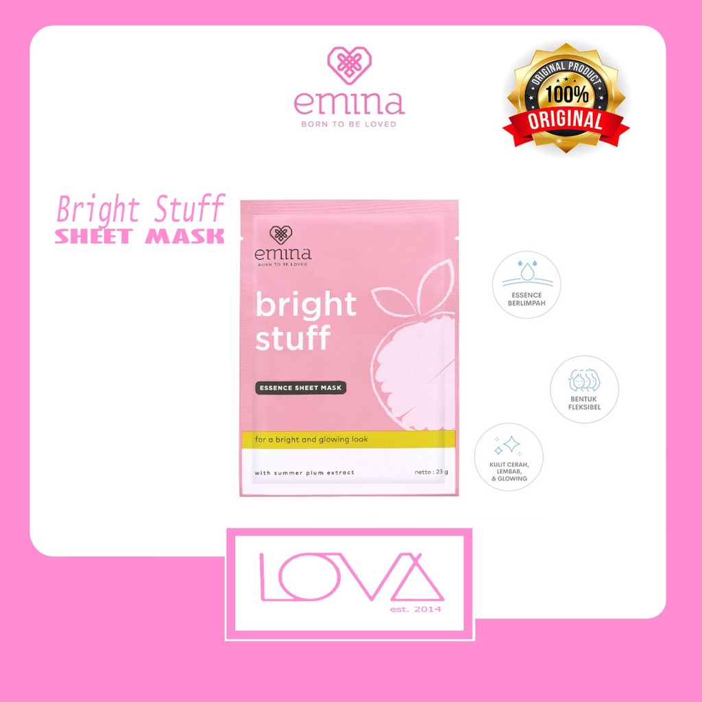 Jual Emina Bright Stuff Essence Sheet Mask. | Shopee Indonesia