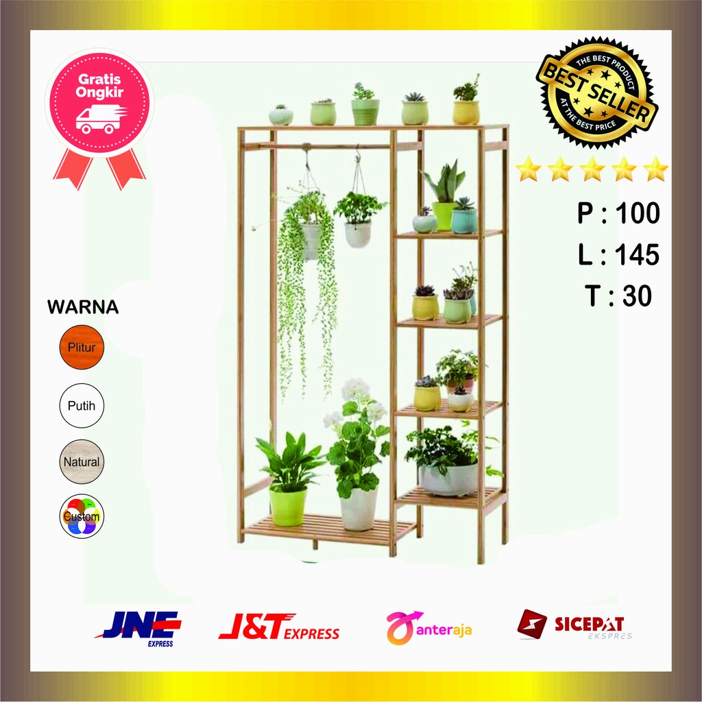 Jual Rak Tanaman Bunga / Pot Bunga Gantung Simpel Super Cantik ukuran ...