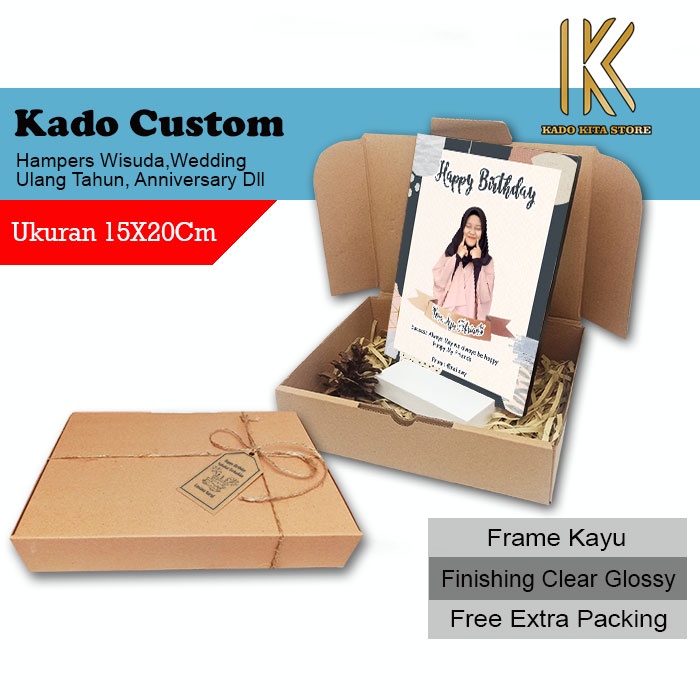 Jual Custom Wood Printing Hadiah Kado Wisuda Graduation Wedding ...