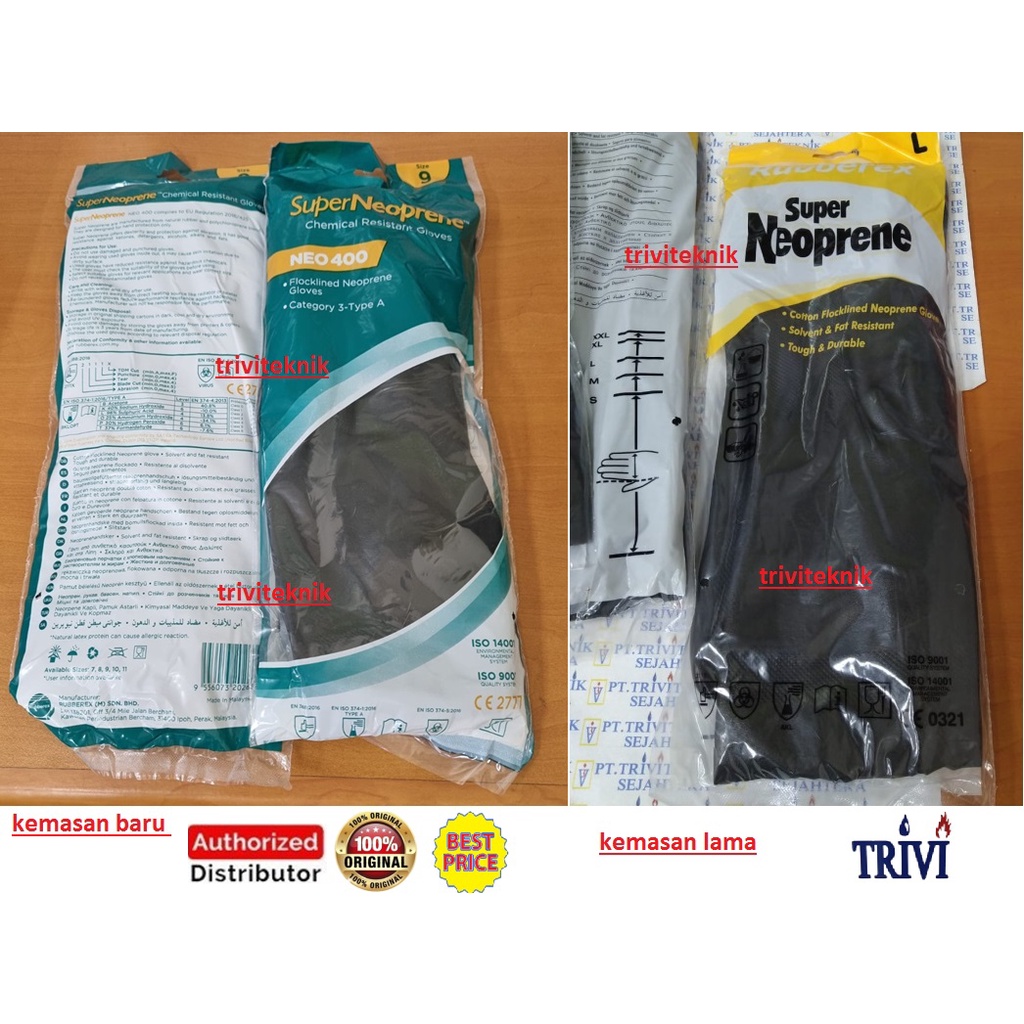 Jual sarung tangan karet tahan kimia neoprene rubberex,chemical hand ...