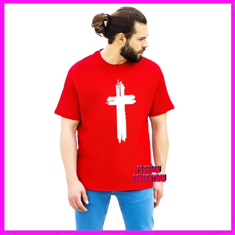 Jual Kaos Rohani Kristen Katolik - Baju Gereja - Kaos Salib Pria Cowok ...