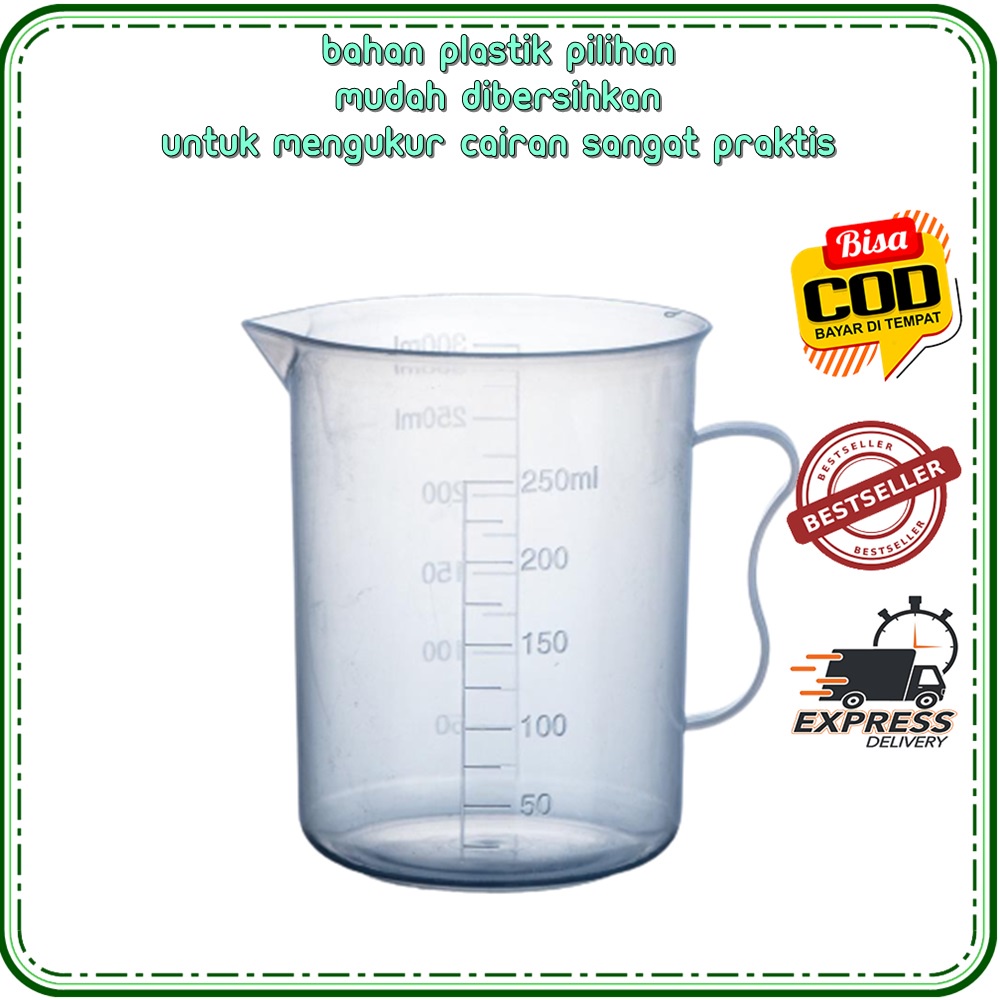 Jual Gelas ukur takar plastik 1000ml 1000 ml 1L 1 L liter air | Shopee Indonesia