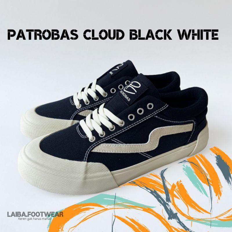 Jual PATROBAS CLOUD BLACK WHITE | Shopee Indonesia