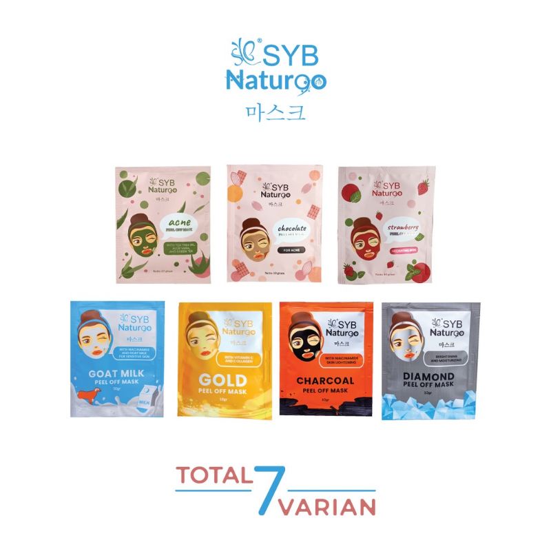 Jual SYB NATURGO Peel Off Mask Series Sachet Masker SYB | Shopee Indonesia