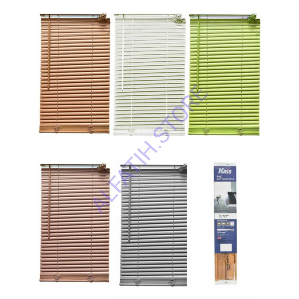 Jual TIRAI GULUNG PVC JENDELA 60 X 180 CM KRIS VENETIAN BLIND GORDEN 60 ...