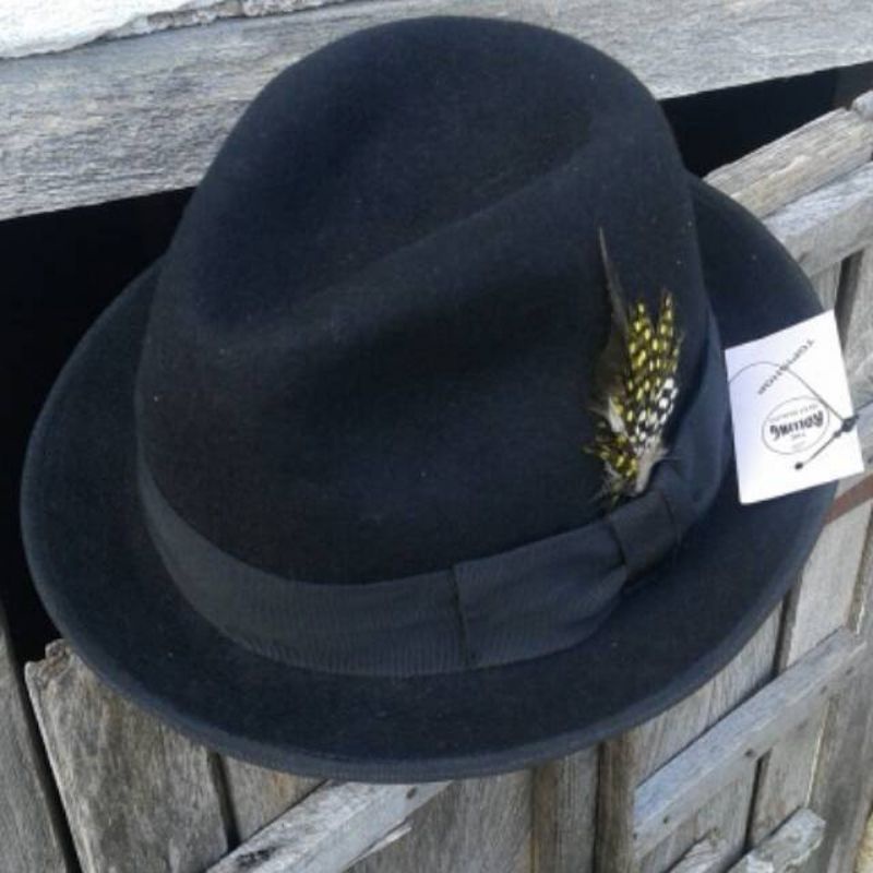 Jual TOPI LAKEN FEDORA PRIA WARNA HITAM MODEL TRILBY ORIGINAL LAKEN ...