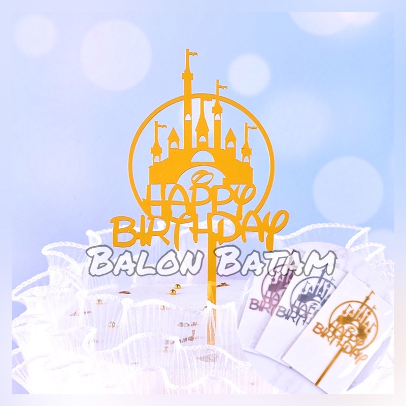 Jual Topper Cake Acrylic Castle | Shopee Indonesia