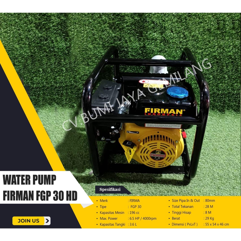 Jual MESIN POMPA AIR SAWAH 3 INCH FIRMAN FGP 30 HD | Shopee Indonesia