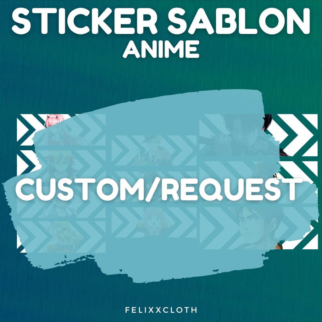 Jual Stiker sablon anime tinggal gosok 2 Sticker Sablon Anime DTF ...