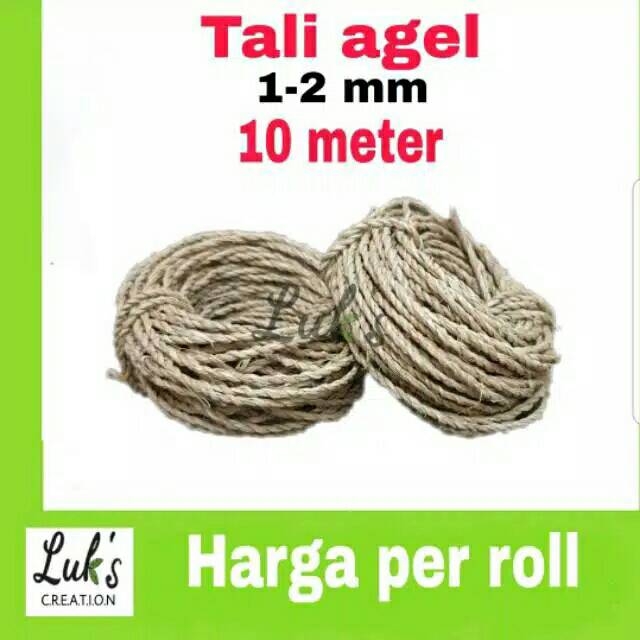 Jual TALI AGEL 1-2mm 10 mtr - MENDONG -TALI RAMI - TALI UNDANGAN -TALI ...