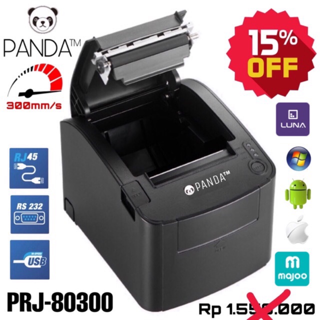 Jual MINI RECEIPT POS PRINTER KASIR THERMAL 80MM PANDA PRJ-80300 AUTO ...