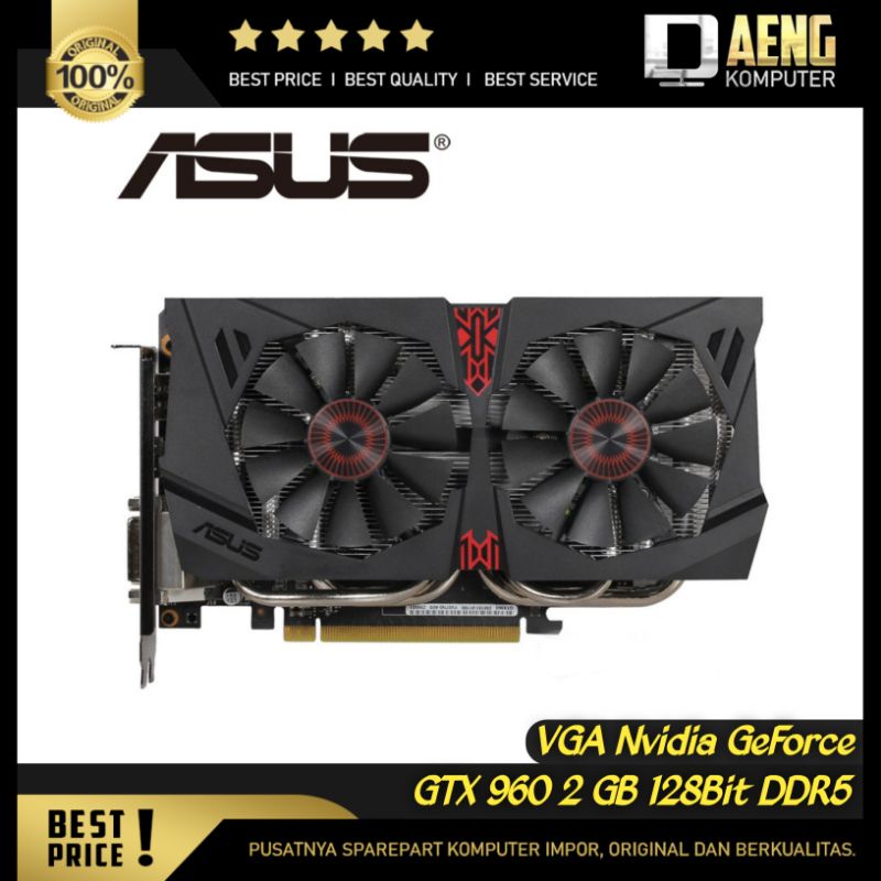 Jual VGA Gaming ASUS STRIX Nvidia GeForce GTX 960 2 GB 128 Bit DDR5 ...
