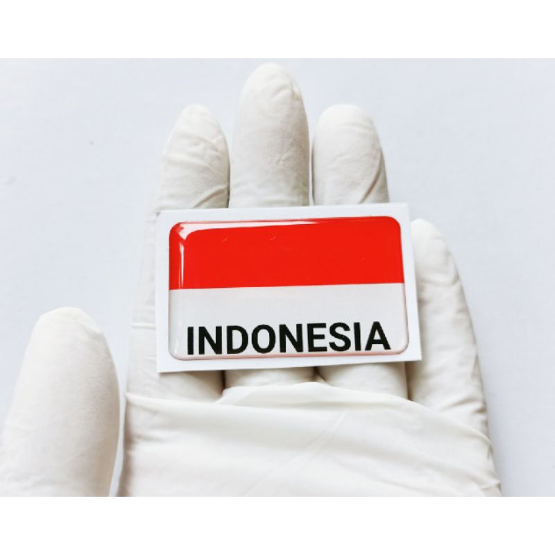 Jual Stiker timbul Merah putih emblem sticker lentur Bendera indonesia ...