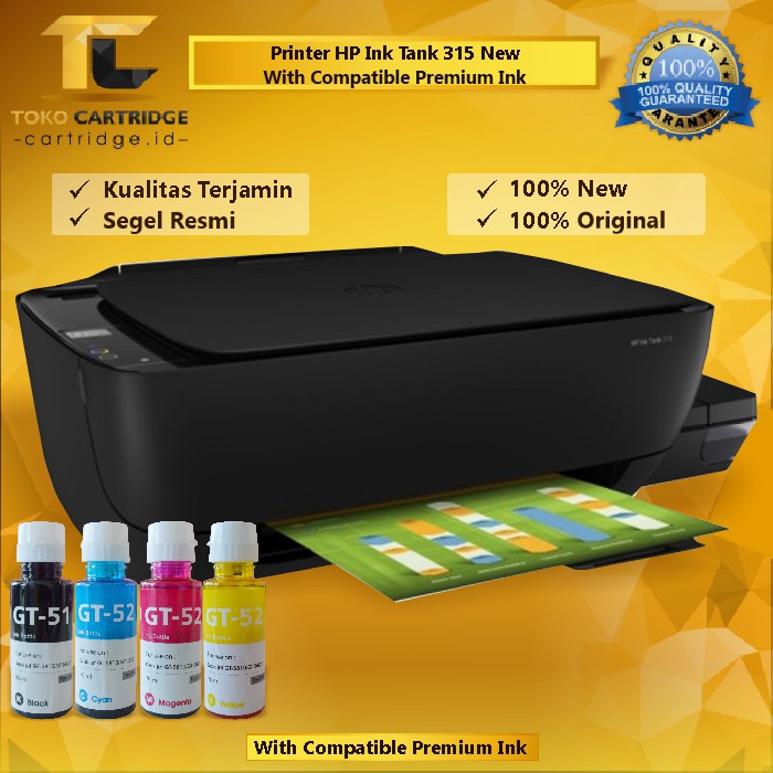 Jual Printer HP Ink Tank HP 315 All in One NEW RESMI Inktank HP 319 ...
