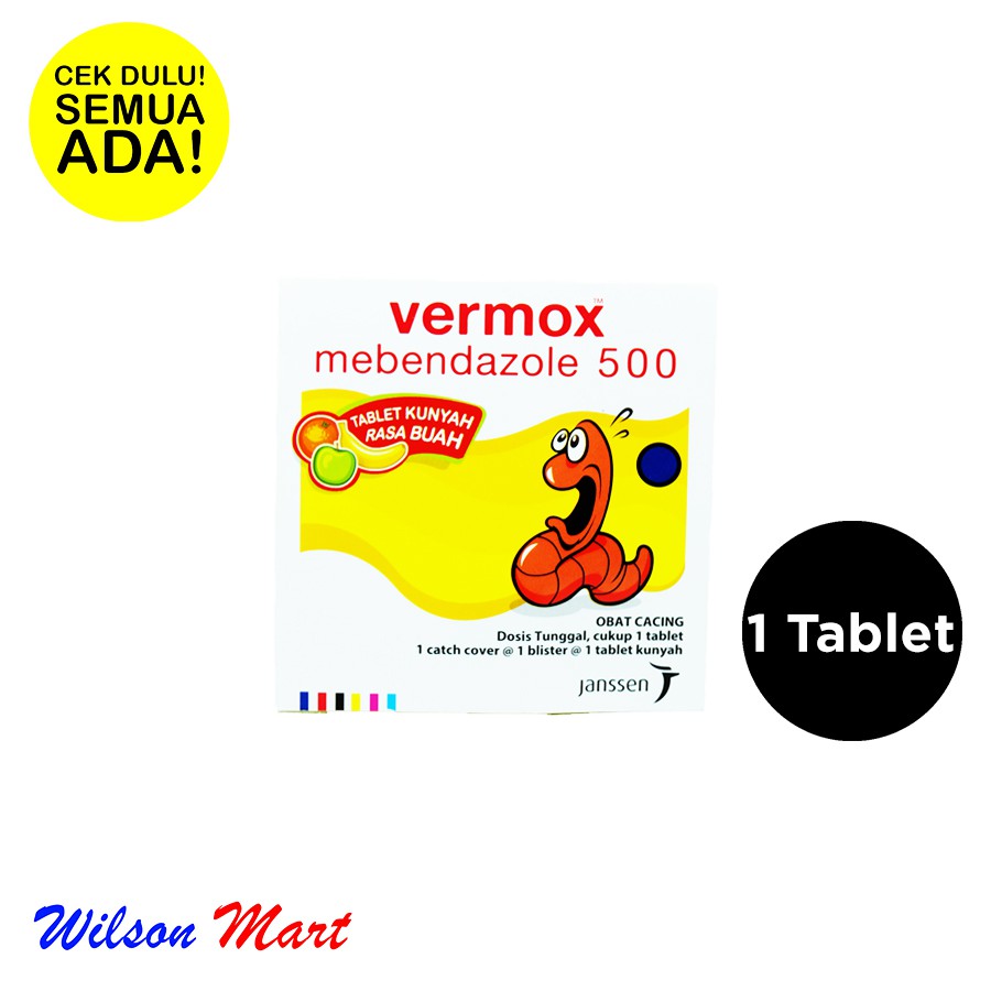 Jual VERMOX OBAT CACING ISI 1 TABLET | Shopee Indonesia