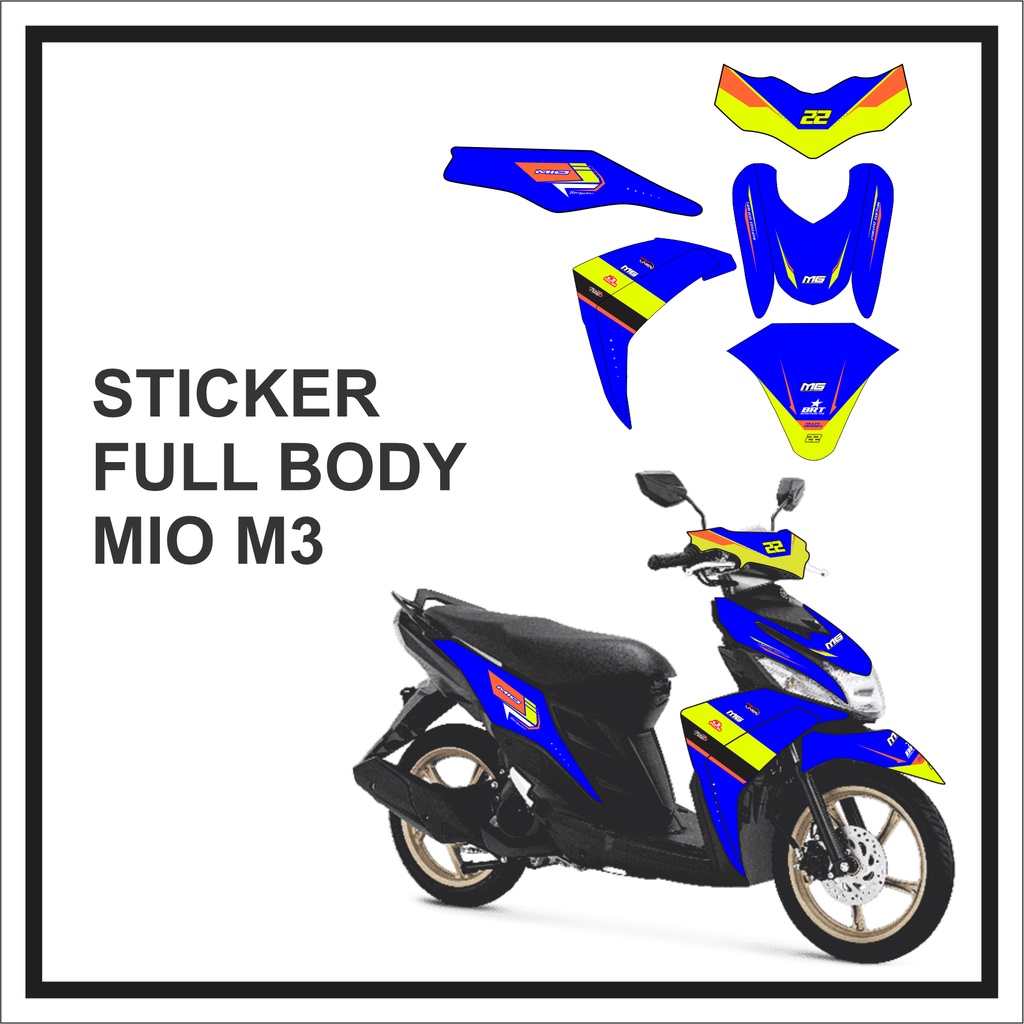 Jual Stiker MIO M3 Sticker Setriping Decal Motor YAMAHA Sticker MIO M3 ...