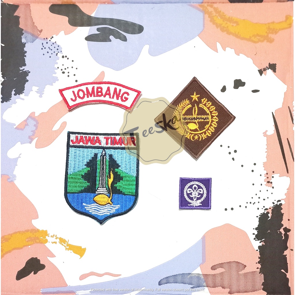 Jual Set Atribut Seragam Pramuka Logo Tunas Kelapa dan Wosm, Logo ...