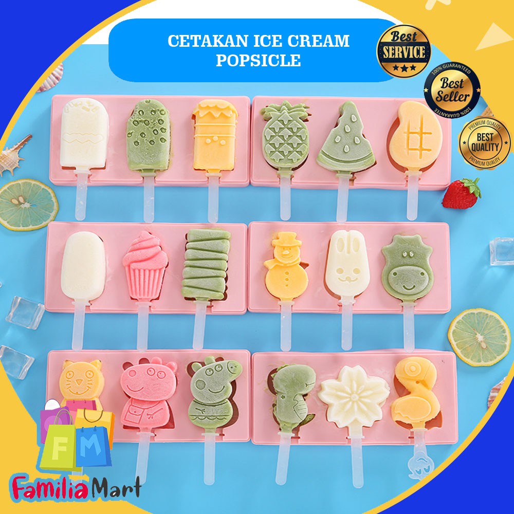 Jual Cetakan Es Krim Silikon Ice Cream Silicone Stik Popsicle Cetakan ...