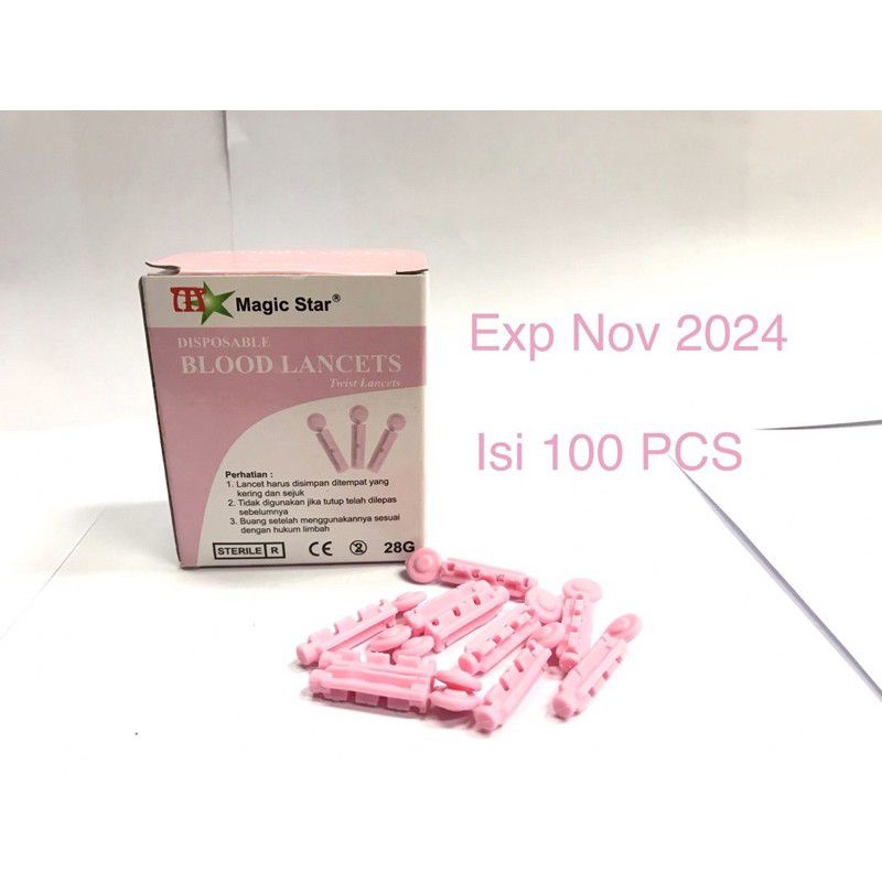Jual Jarum Magicstar / Cek Darah / Ambil Darah / Blood lancet 28G isi ...
