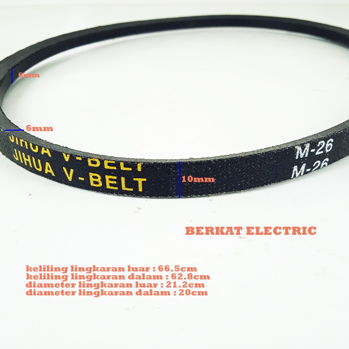 Jual VBELT M26 MSN CUCI MULTI/VANBELT-FANBELT-VAN FAN V BELT/KARET M-26 ...