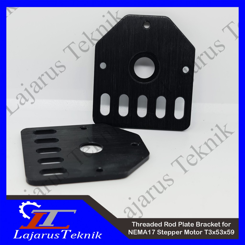 Jual Threaded Rod Plate Bracket for NEMA17 Stepper Motor T3x53x59 Black ...