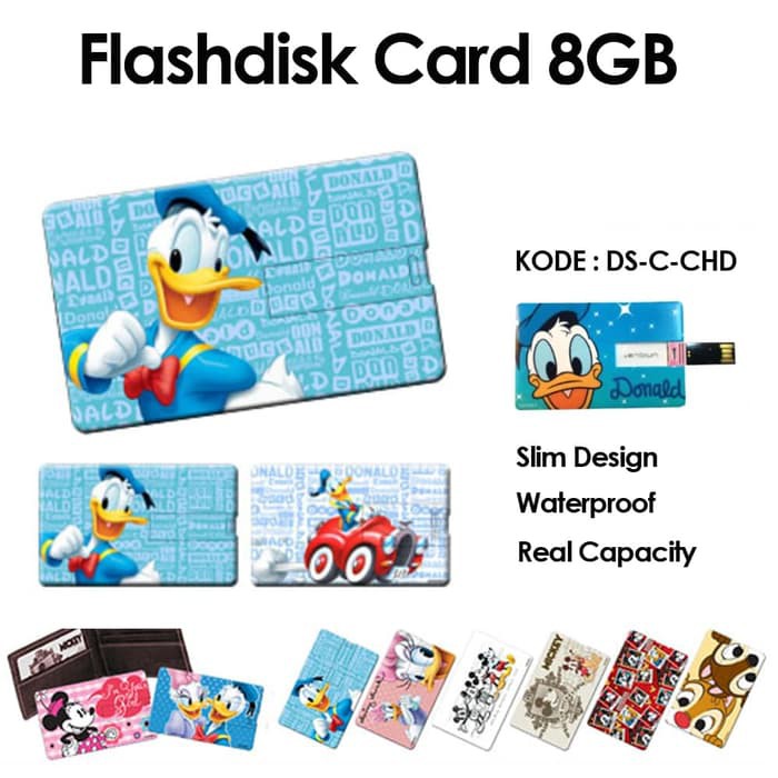 Jual Flashdisk Flashdrive Model Kartu Anti Air Karakter Lucu | Shopee ...