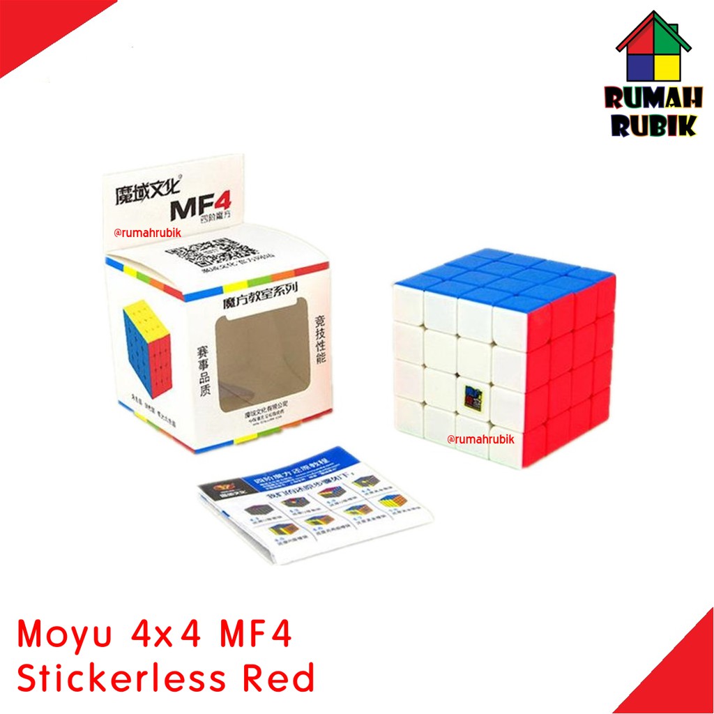 Jual Rubik 4x4 Moyu MF4 Stickerless Red / Rubik MF4 | Shopee Indonesia
