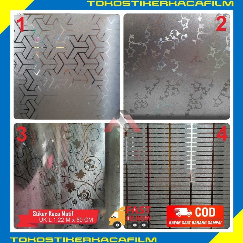 Jual Sticker Wallpaper Kaca Film Jendela Pintu Rumah Stiker Buram Motif Gliter Stiker Kaca