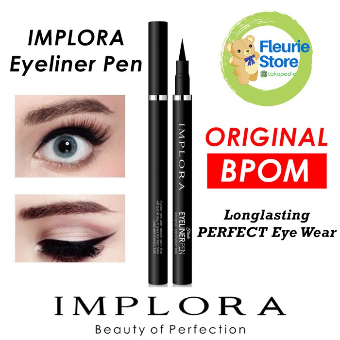 Jual IMPLORA eyeliner pen black waterproff and dramatic look | Shopee ...